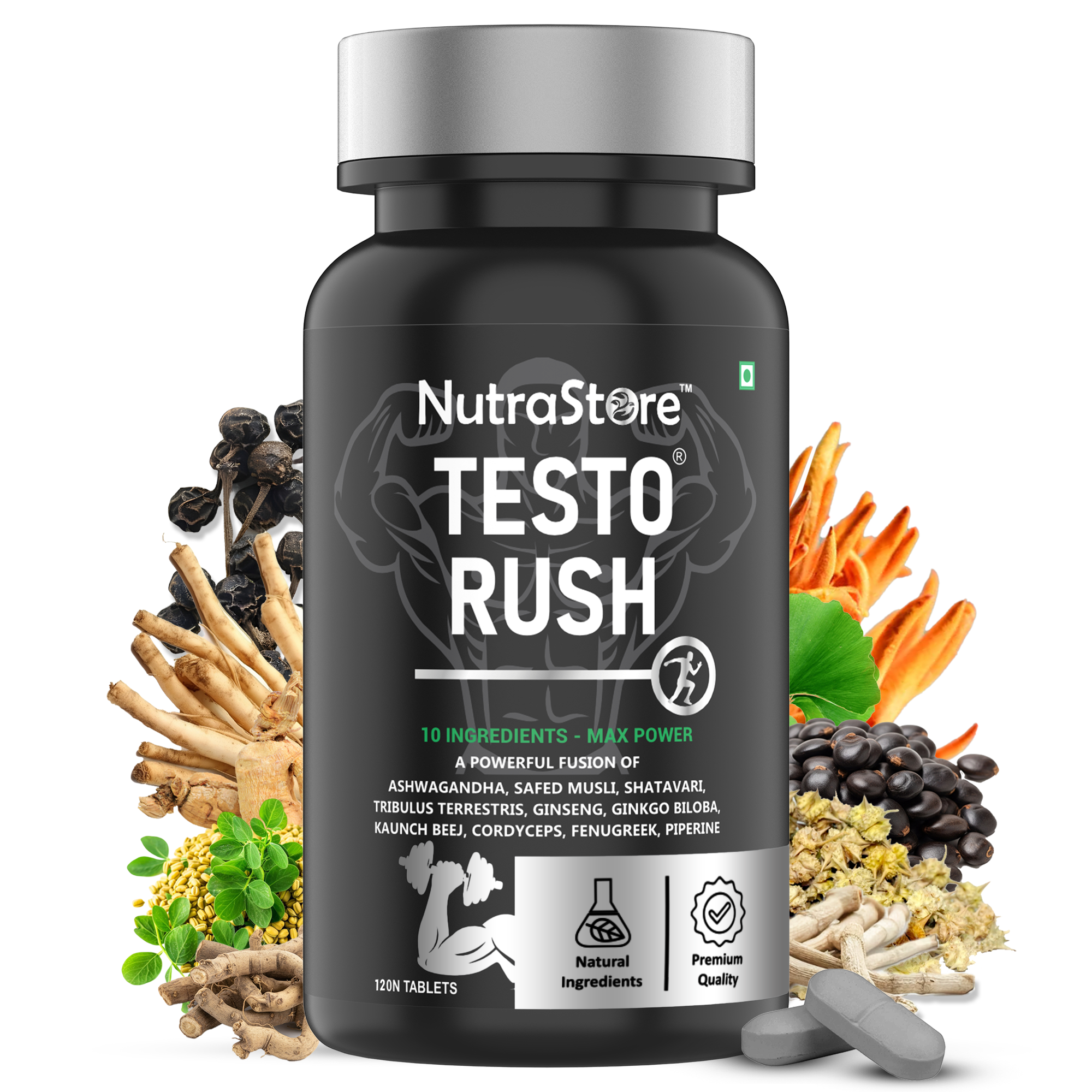 NutraStore Testo Rush Testosterone Booster Tablets – NutraStore ...